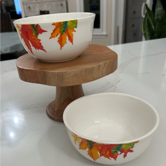 Royal Norfolk | Kitchen | Royal Norfolk Fall Leaves Stoneware Bowls 4 ...